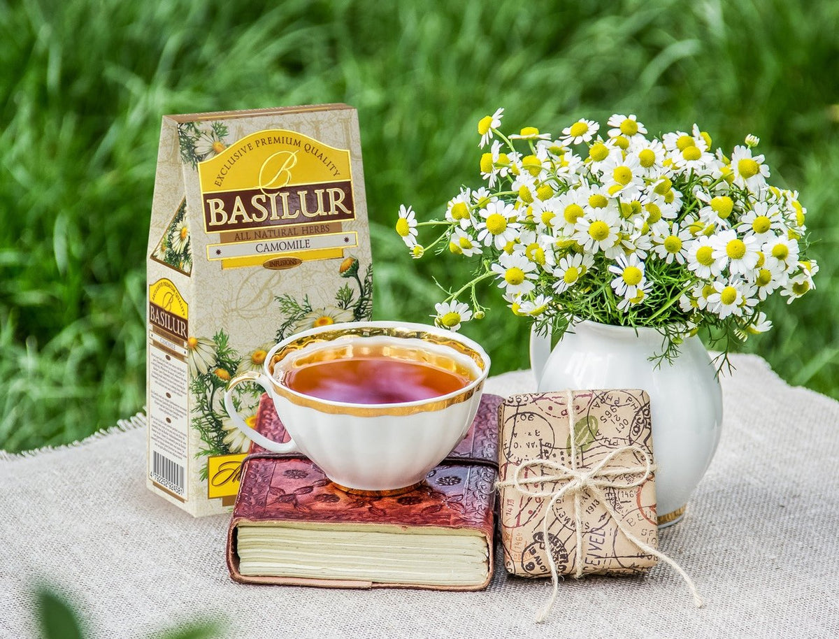 Basilur Herbal Tea Infusions - Pure Camomile Flowers, caffeine free ...